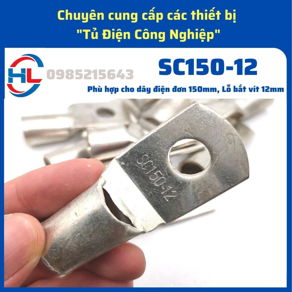 Đầu Cos SC150-12, cos SC, đầu cos tròn trần, cos đồng, bịt đầu SC bằng ...