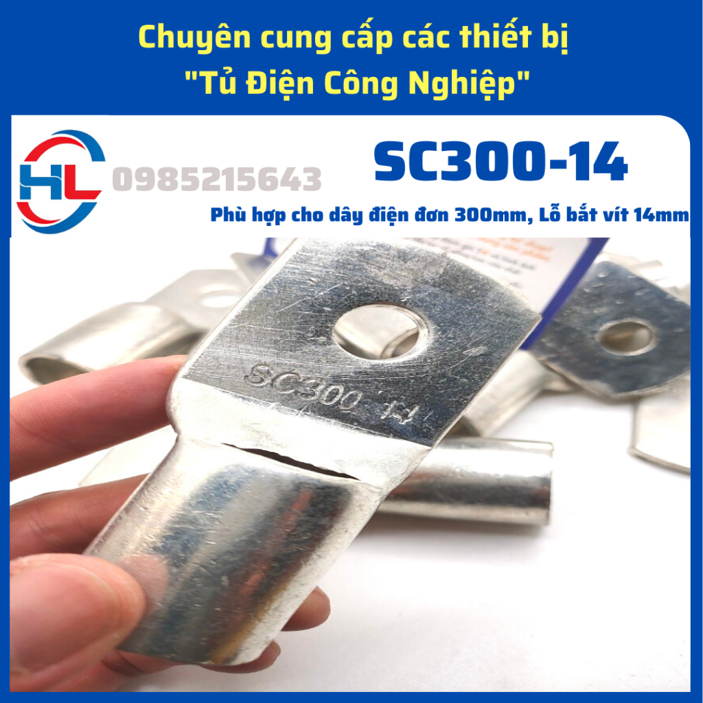 Đầu Cos SC300-14, cos SC, đầu cos tròn trần, cos đồng, bịt đầu SC bằng ...