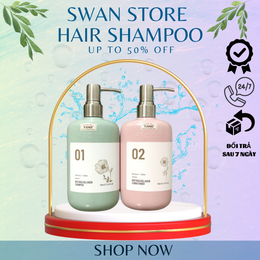 Cặp dầu gội xả siêu cao cấp FJORD, siêu thơm nước hoa, siêu mềm mượt ...