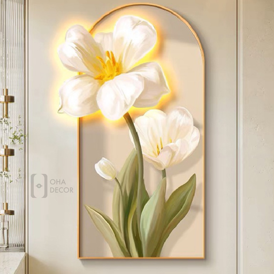 Tranh Đèn LED 3D Trang Trí Phòng Khách, Phòng Ngủ Độc Đáo Tối Giản OHA ...