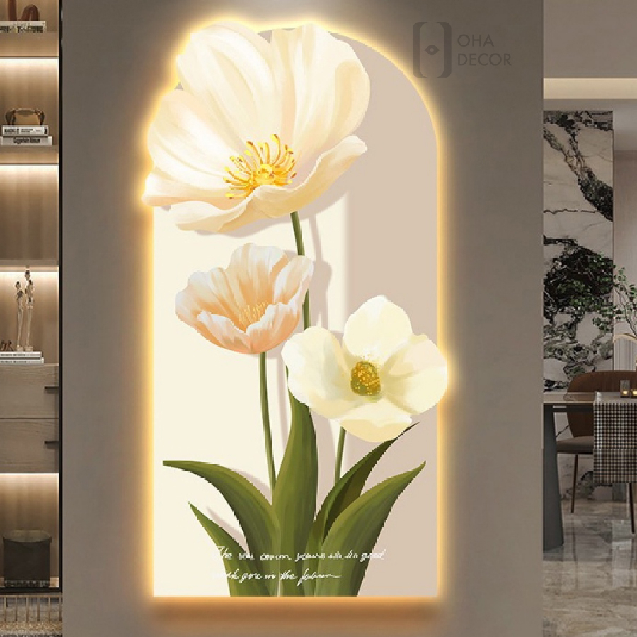 Tranh Đèn LED 3D Trang Trí Phòng Khách, Phòng Ngủ Độc Đáo Tối Giản OHA ...