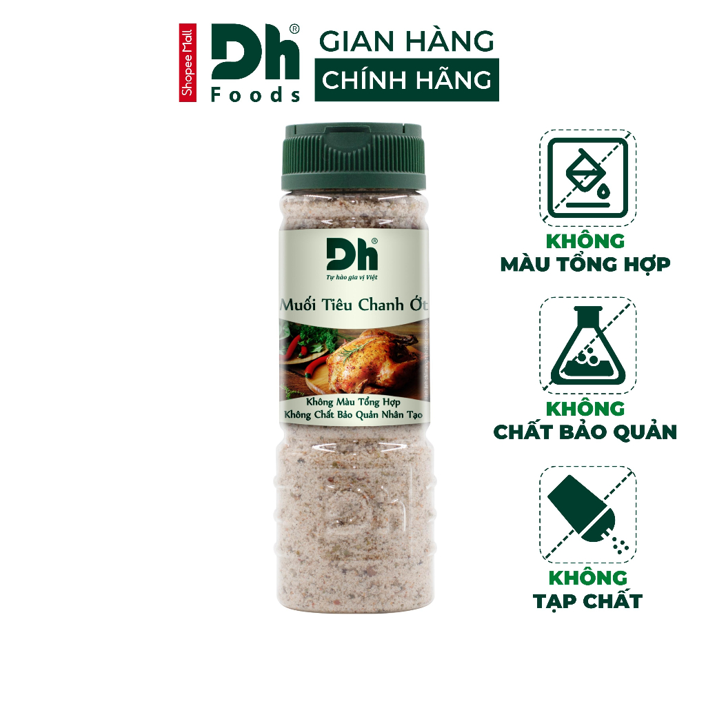 Muối tiêu chanh ớt DH Foods gia vị chấm hoa quả, chế biến thực phẩm ...