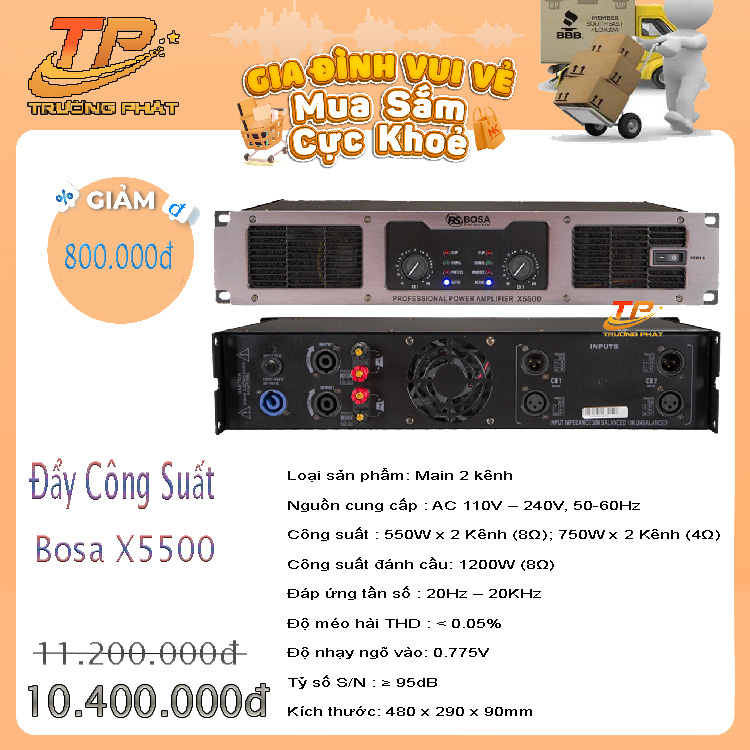 Đẩy công suất Bosa X5500 | Shopee Việt Nam