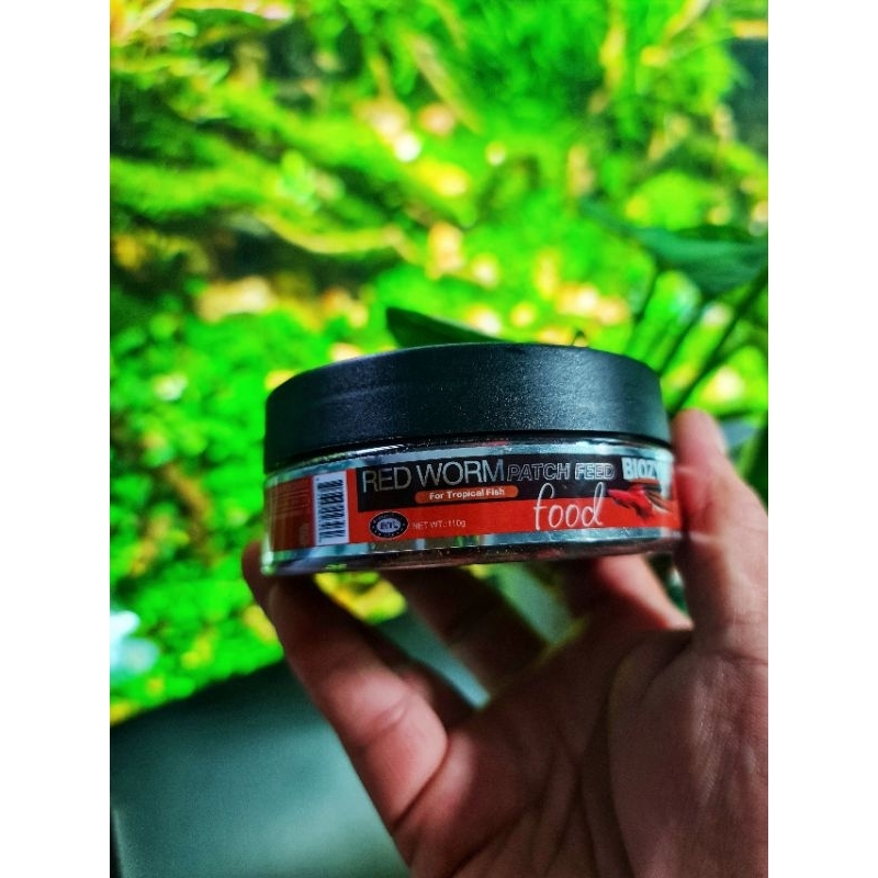 Thức ăn cá Biozym Red Worm Patch Feed (BD5001/110g) - viên dán trùng huyết giun đỏ cho cá tép ...