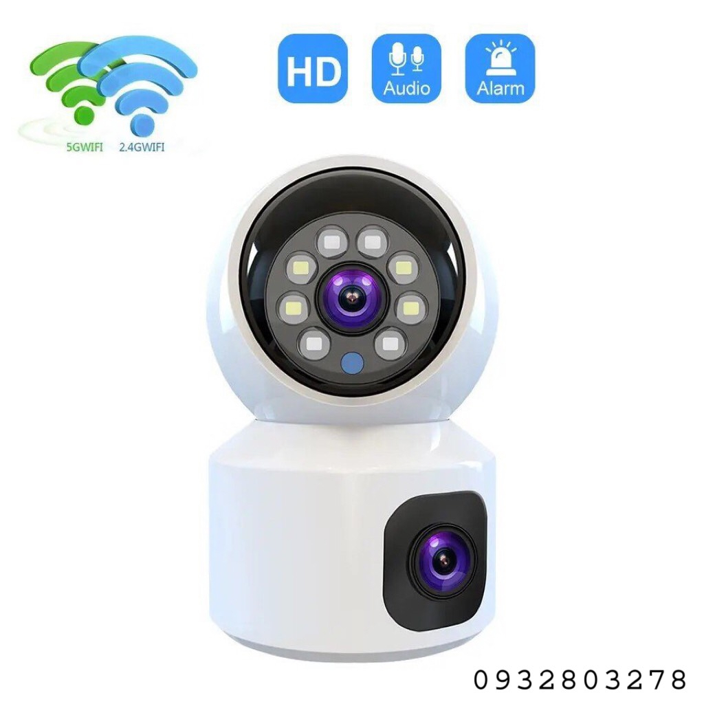 Camera IP WiFi Yoosee 2 Mắt Kép YS2304 Trong Nhà - 4.0Mpx Hình Ảnh Sắc Nét Xoay 360 Độ Đàm Thoại ...