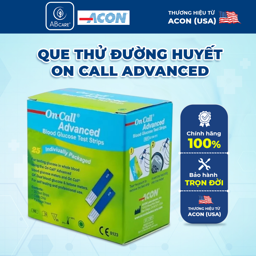 Que thử đường huyết On-call Advanced chính hãng - Dùng cho máy On-Call ...
