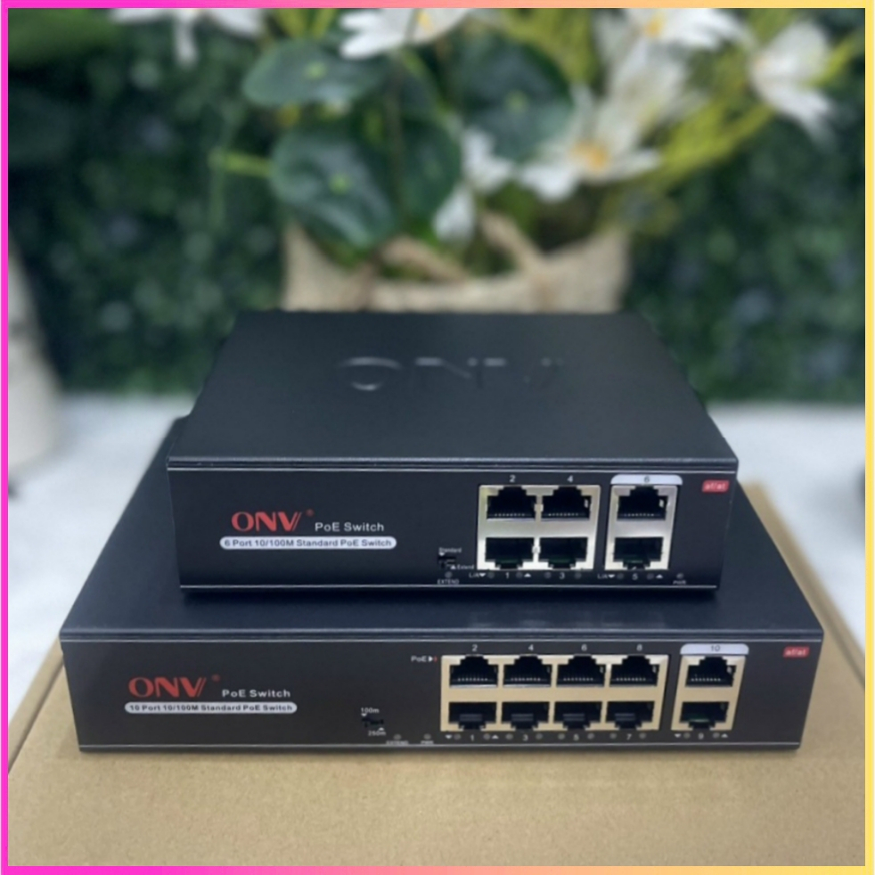 Bộ chia mạng; Switch PoE ONV (100Mbps) 4+2 Cổng; 8+2 Cổng, Hàng chính ...