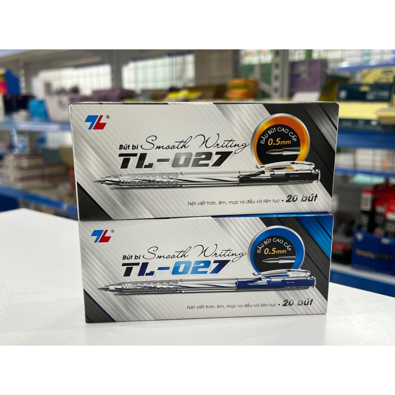 Hộp 20 Bút Bi Thiên Long TL-027 / Bút bi nét nhỏ Thiên Long TL027 ngòi ...