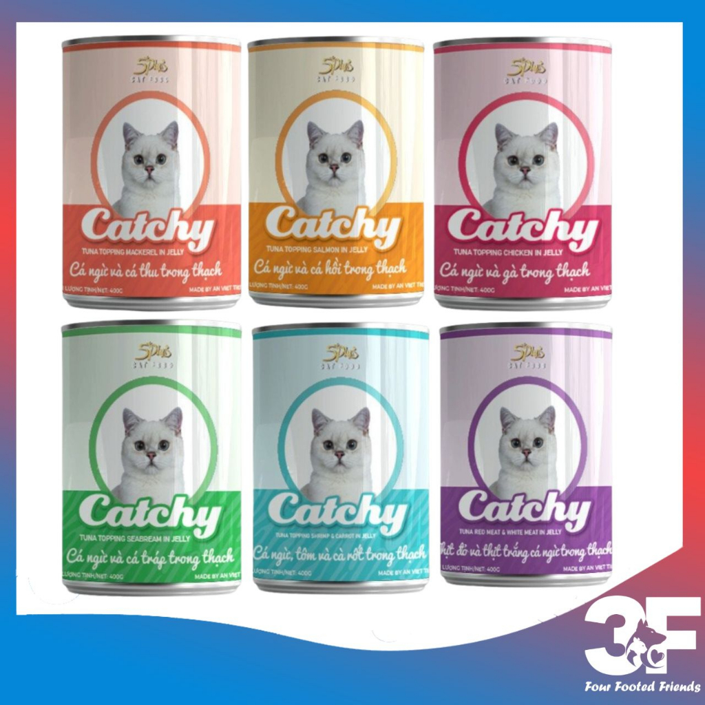 Pate Thức Ăn Ướt Catchy Dành Cho Mèo Lon 400g Có 13 Vị | Shopee Việt Nam