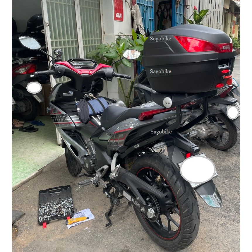 Thùng xe Winner x, thùng givi B27N và baga HRX Winner X, hàng givi ...