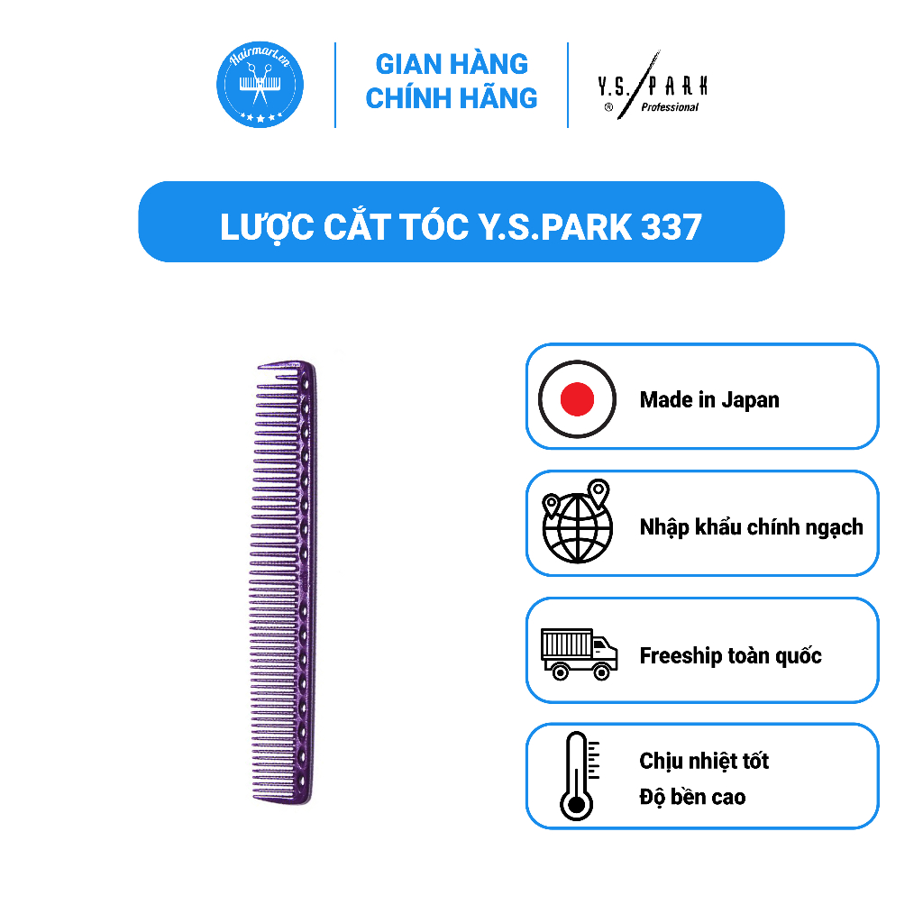 Lược cắt tỉa tóc nữ Nhật Bản YS PARK răng tròn YS-337 hàng nhập khẩu ...