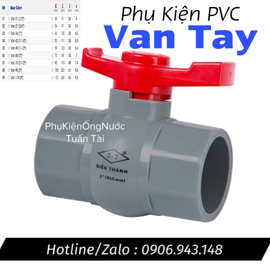 VAN ĐỎ SIZE LỚN, VAN NHỰA PVC CHÍNH HÃNG | Shopee Việt Nam