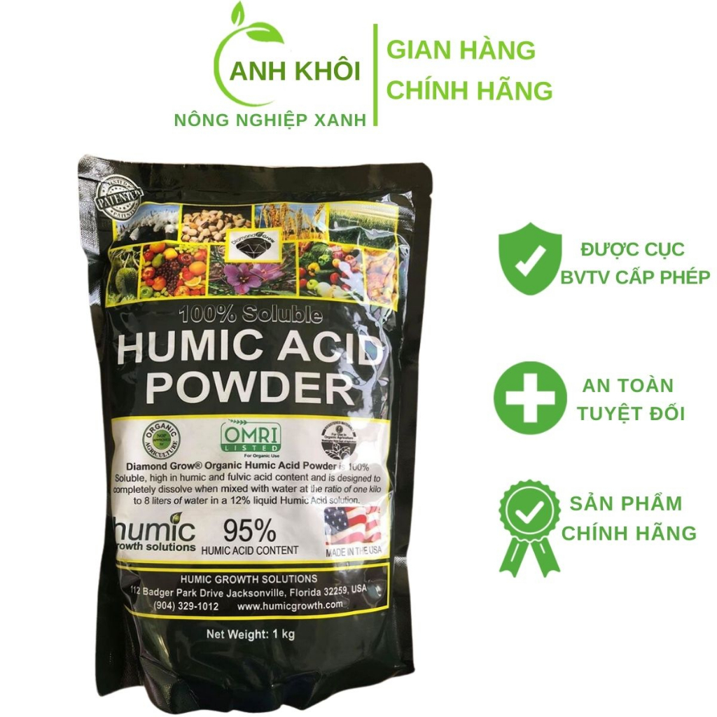 Phân Bón Humic USA Nhập Khẩu Mỹ - Humic Acid Powder 1 Kg- Siêu Kích Rễ ...