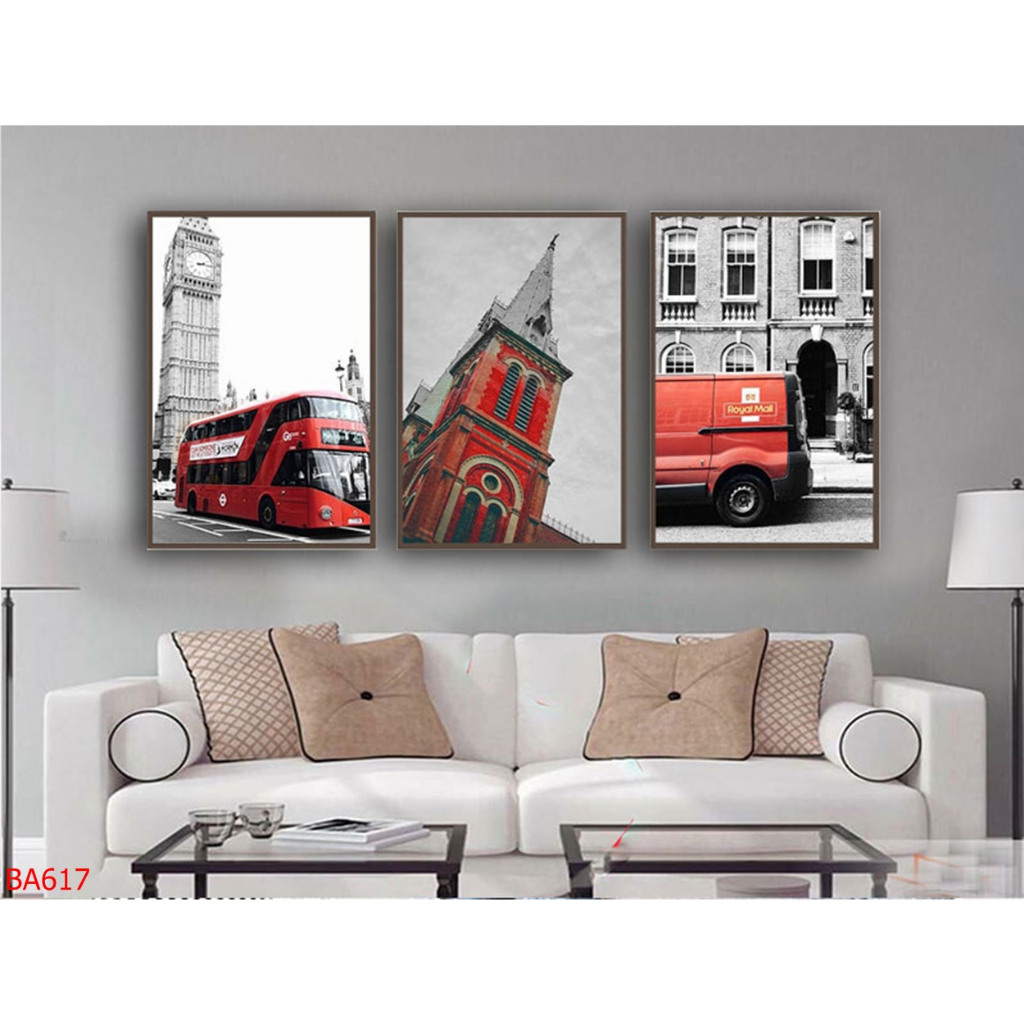 Bộ 3 Tranh Treo Tường Phong Cách Bắc Âu Cổ Điển Độc Đáo OHA Decor ...