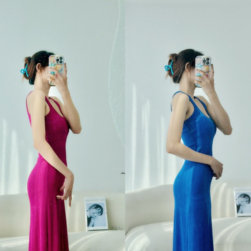 [Ka im Kim]Đầm Body Ba Lỗ Cổ U dáng dài | Shopee Việt Nam