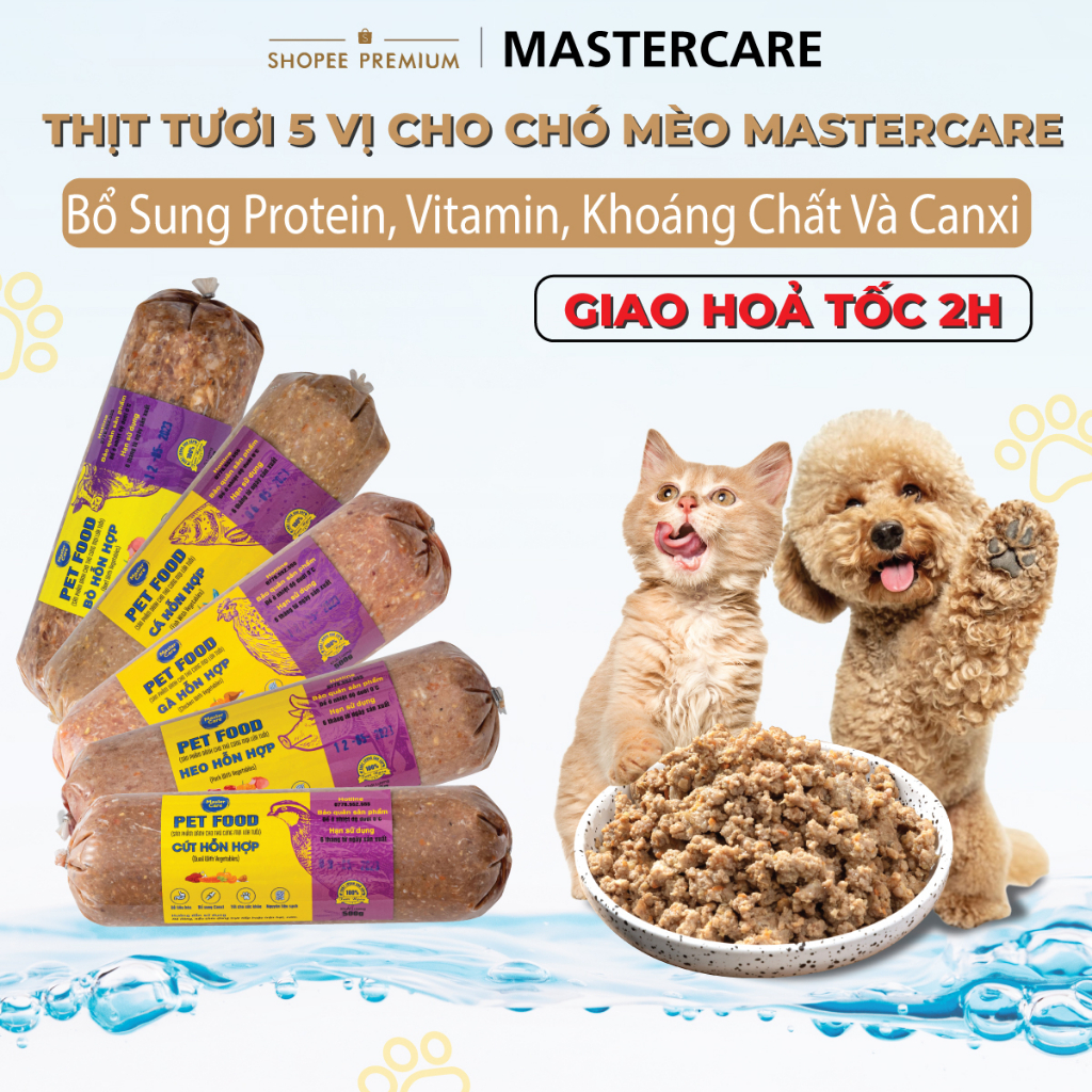 Thức Ăn Cho Chó Mèo MASTERCARE FOR PET Thịt Tươi Xay Rau Củ Combo Vip ...