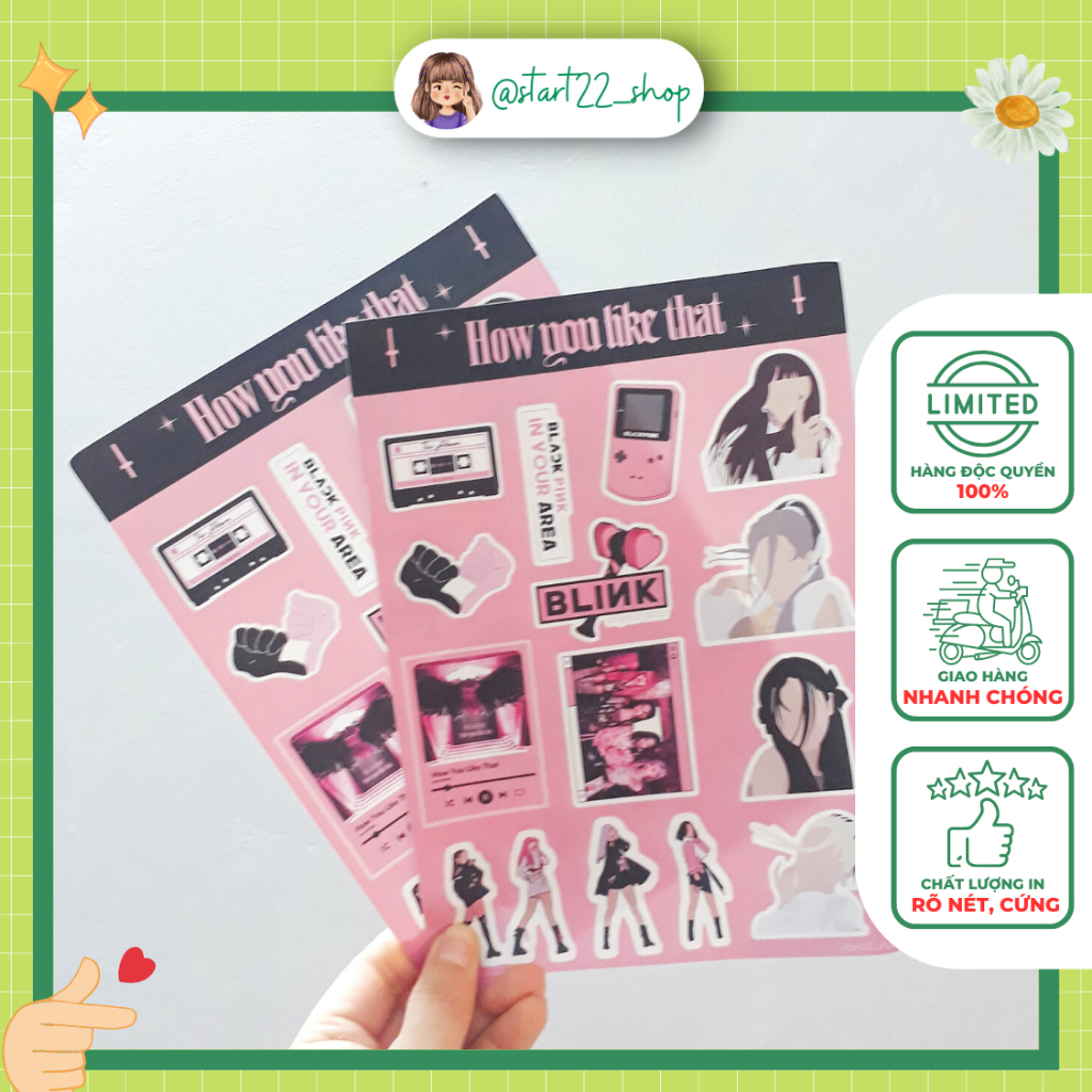 Stickers BLACKPINK How you like that dán nhãn chống thấm nước, ảnh nét ...