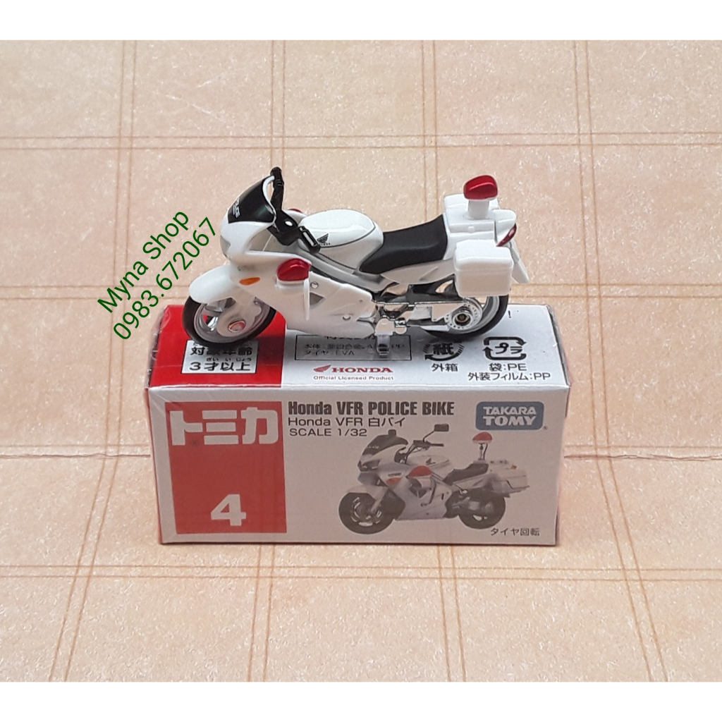 Mô hình tĩnh xe mô tô 2 bánh tomica, No.4 Honda VFR Police Bike | Shopee Việt Nam