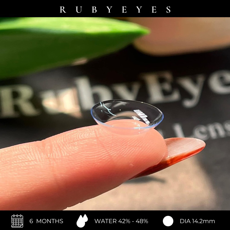 Ruby Eyes Kính Áp Tròng Mẫu Trong Suốt Clear Silicone Hydrogel Ruby