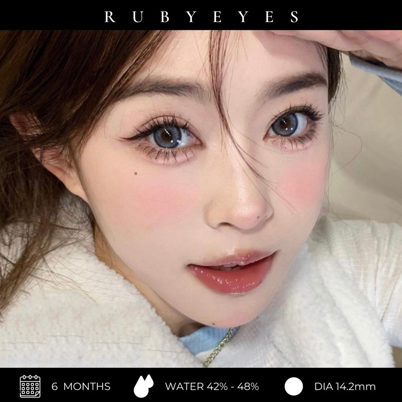RUBY EYES Kính Áp Tròng Mẫu Xám Beauty Gray SiIlicone HydroGel Ruby ...