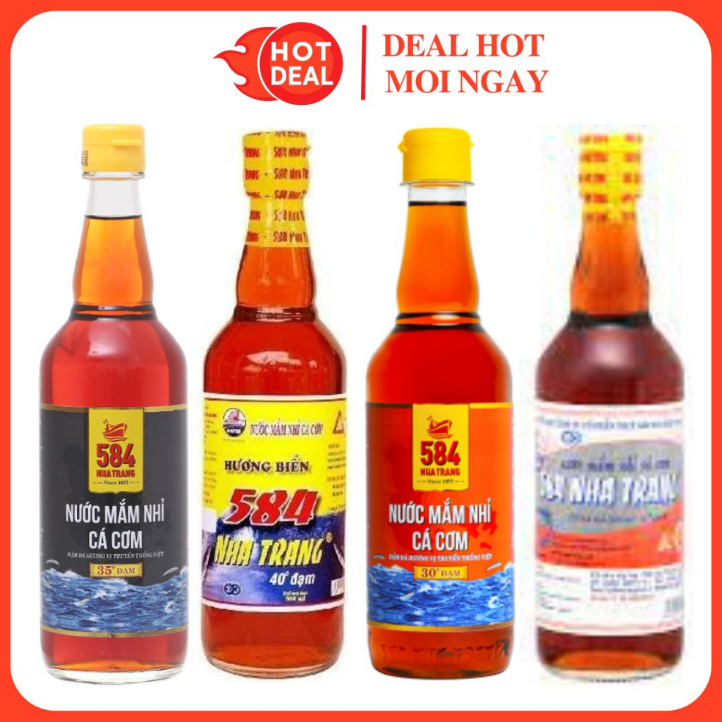 Nước Mắm 584 Nha Trang 25/30/35/40 Độ Đạm Chai 500ML | Shopee Việt Nam