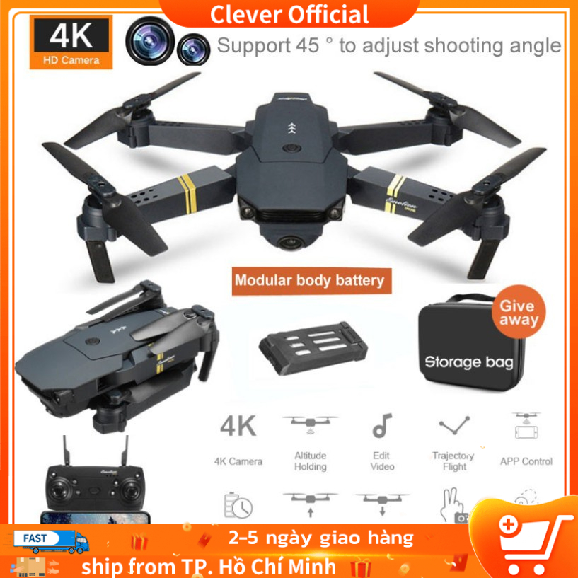 Flycam E58 Thế Hệ 2020, Camera WIFI FPV 4K HD, Tích Hợp Giữ Độ Cao, Chế ...