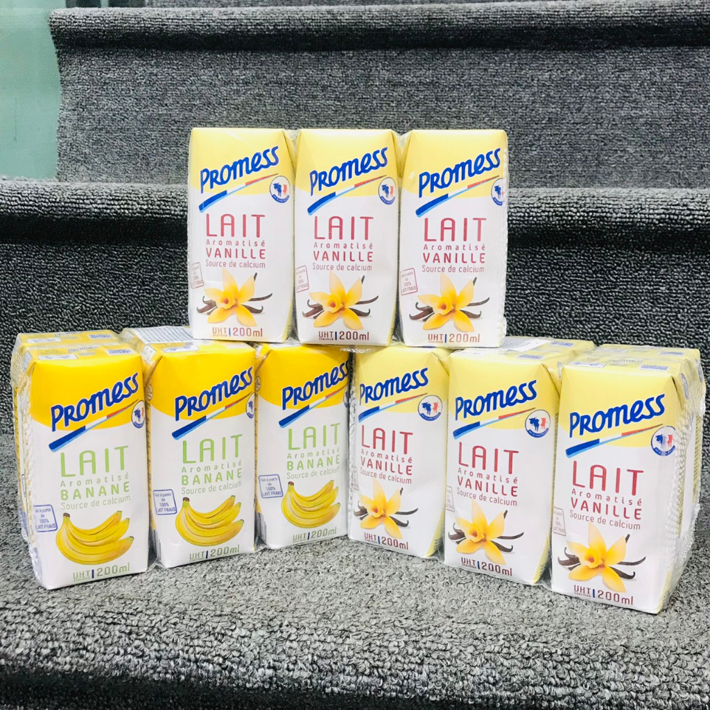 Thùng 24x200ml hộp sữa tươi, Promess Pháp, đủ vị | Shopee Việt Nam