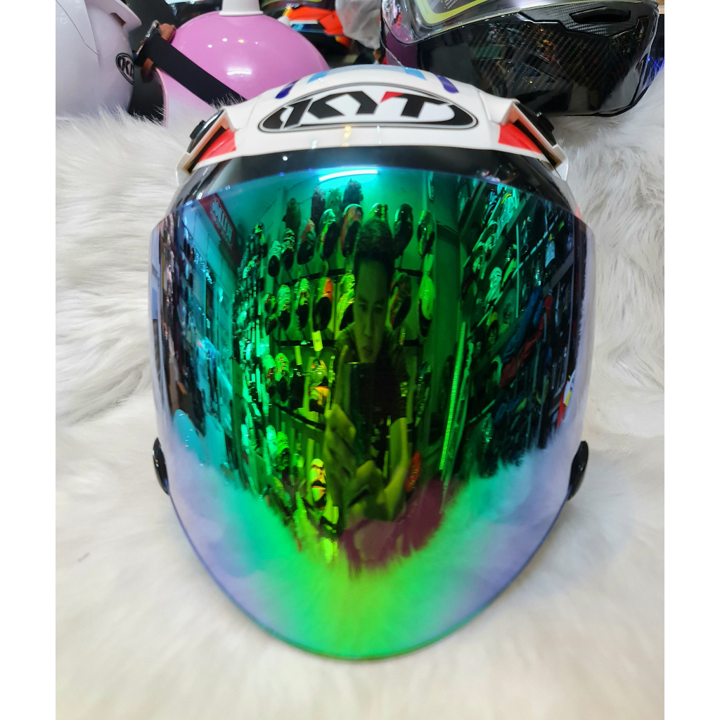 Kính rời thay thế cho nón KYT Venom màu Green đẹp | Shopee Việt Nam