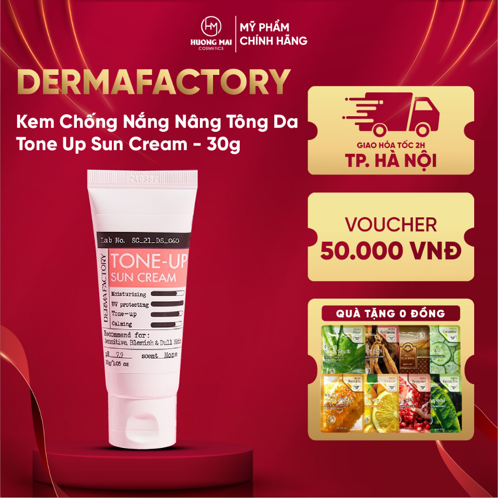 Derma factory - Kem Chống Nắng Nâng Tông Da Tone Up Sun Cream - 30g ...