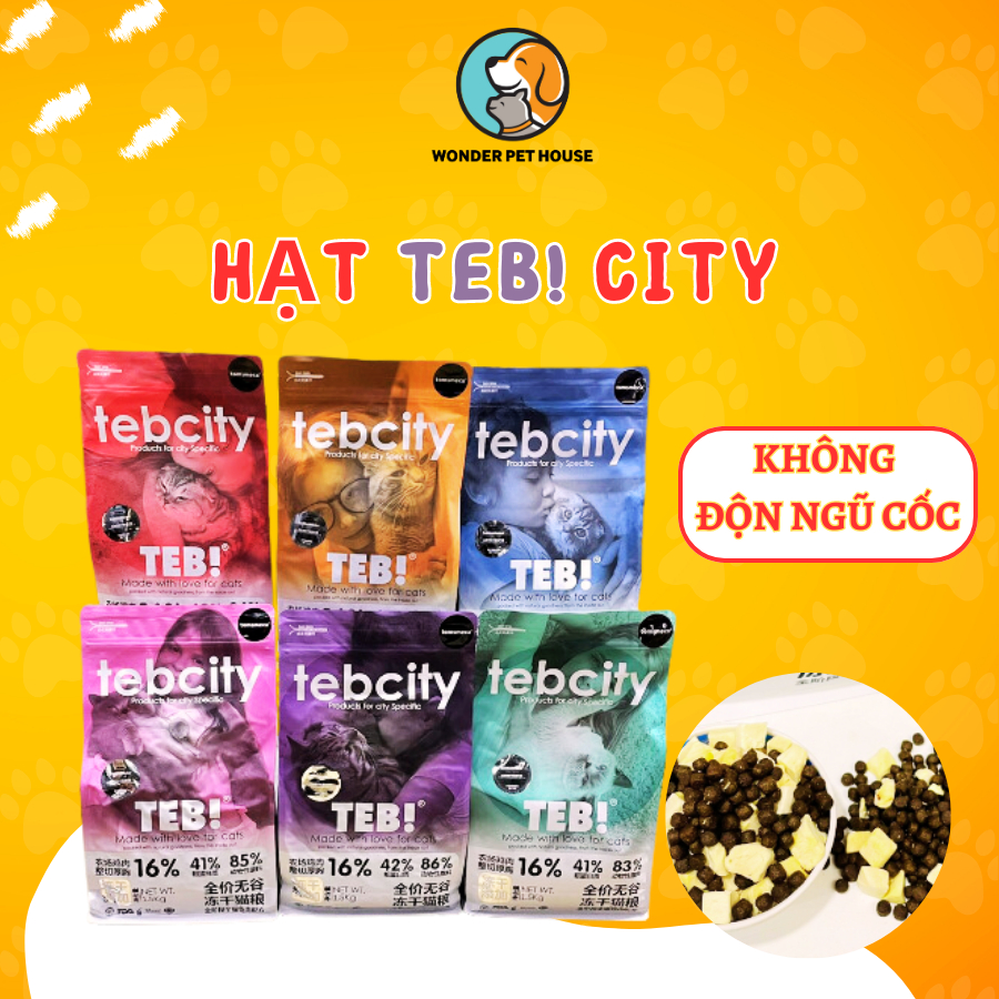 [1.5kg] Hạt mix topping không độn ngũ cốc TEB CITY Grain Free dành cho ...