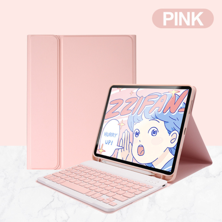 Bao da ipad + Bàn phím + Chuột Bluetooth có ngăn đựng bút ốp ipad Air 4 ...