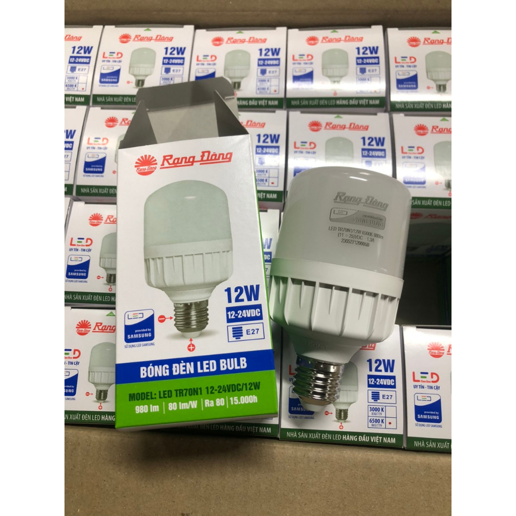 Bóng đèn LED E27 đui xoáy 12V - 24V DC 9W / 12W / 20W / 30W Rạng Đông | Shopee Việt Nam