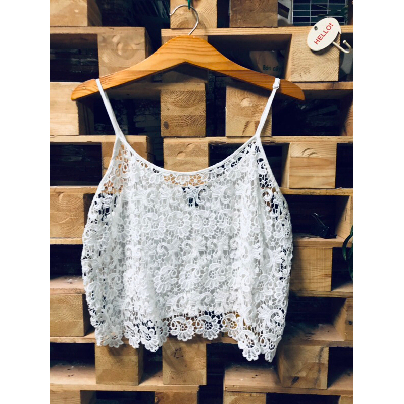 B129. Áo dây ren hiệu F21 szL- 2hand | Shopee Việt Nam