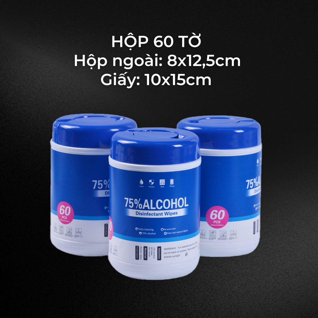 Khăn Giấy Ướt/ Khăn Lau Khử Trùng Có Cồn Sát Khuẩn 75% Cho Gia Đình ...