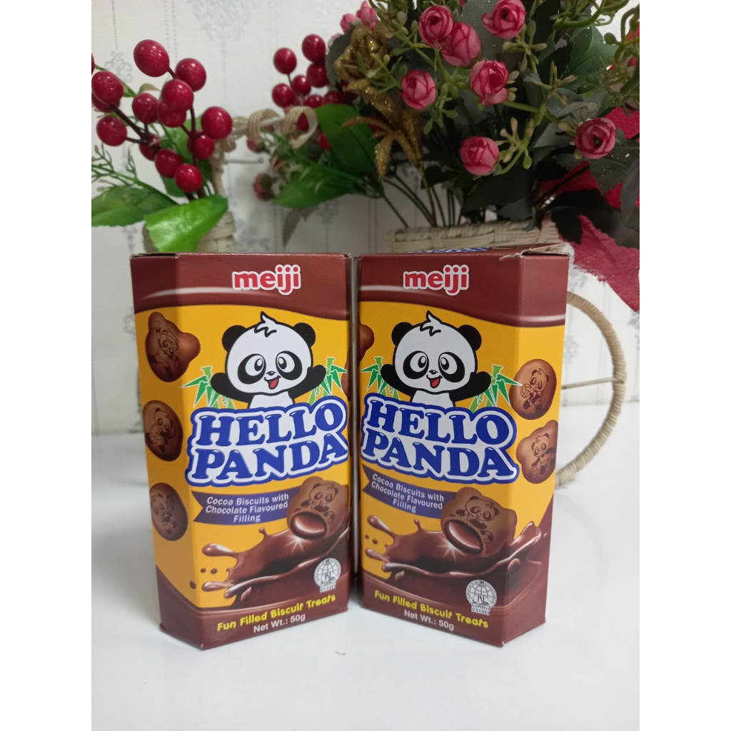 Hello Panda Meiji Cocoa Biscuits with Chocolate 43g | Shopee Việt Nam