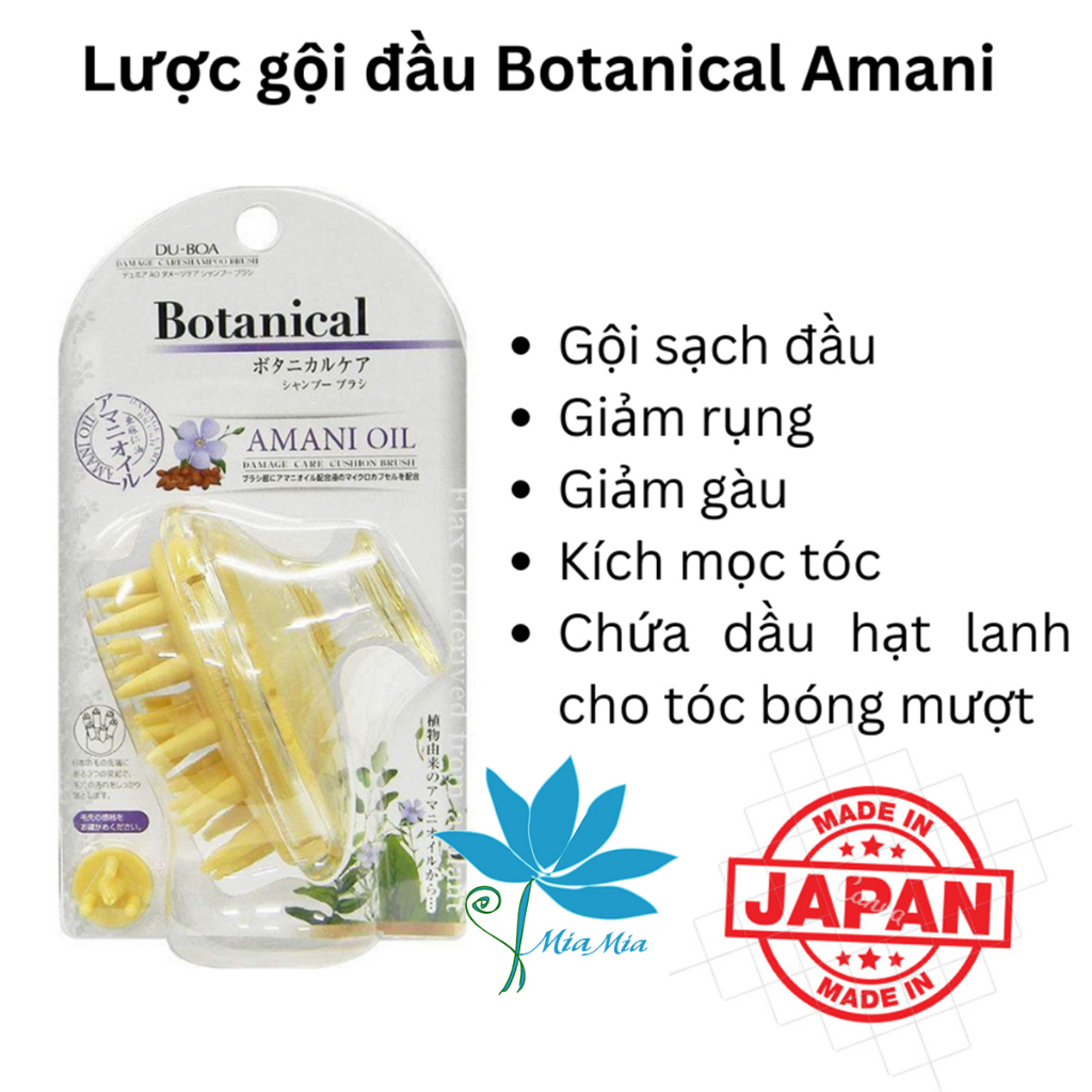 Lược Gội Đầu AMANI Dưỡng Sinh Mọc Tóc Sạch Gàu Botanical Amani Oil ...