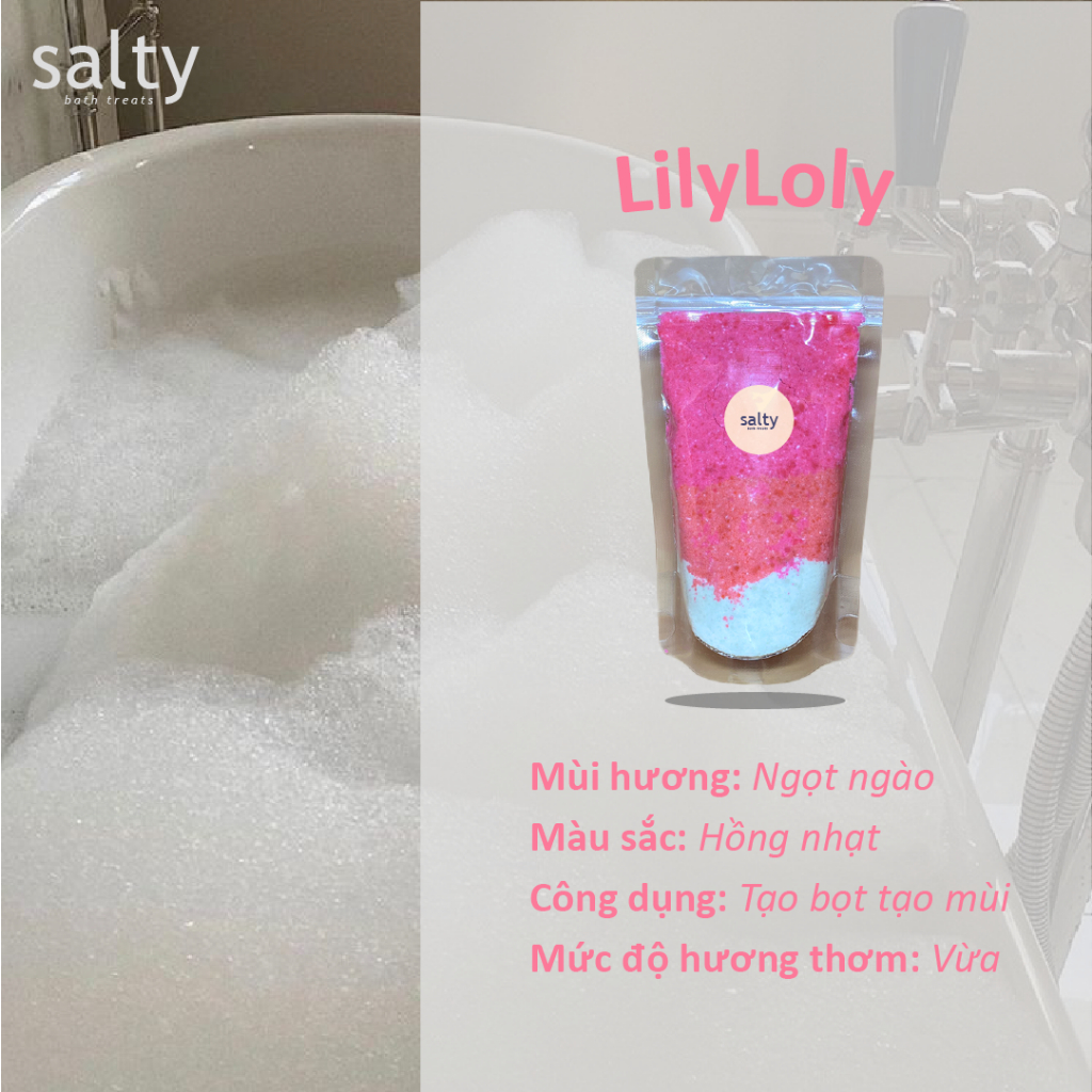 TỔNG HỢP [Salty] Muối tắm tạo bọt/ Tạo bọt bồn tắm / Bubble Salts / Dùng cho bồn tắm | Shopee ...