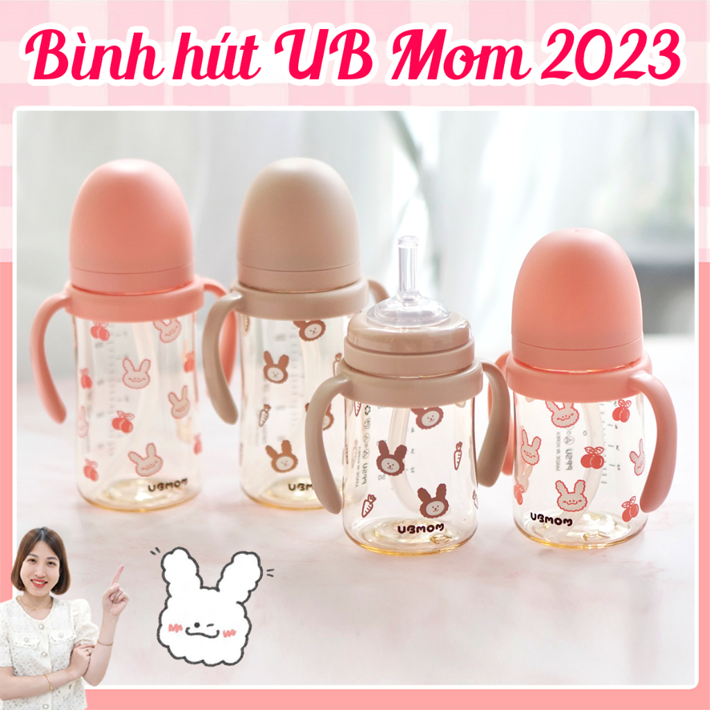 (TẶNG núm ty UB) Bình hút UBMOM 200ml/280ml Hàn quốc chính hãng | Shopee Việt Nam