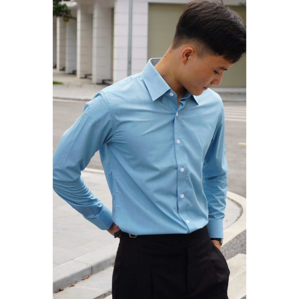 Sơ mi nam công sở xanh Premium thương hiệu ZEED (vải cao cấp) | Shopee ...