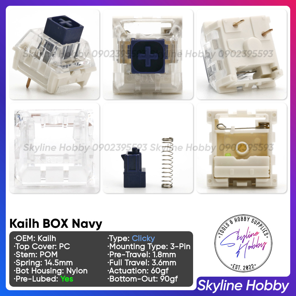 Switch bàn phím cơ Kailh BOX - White V2, Brown V2, Jade, Navy, Summer ...