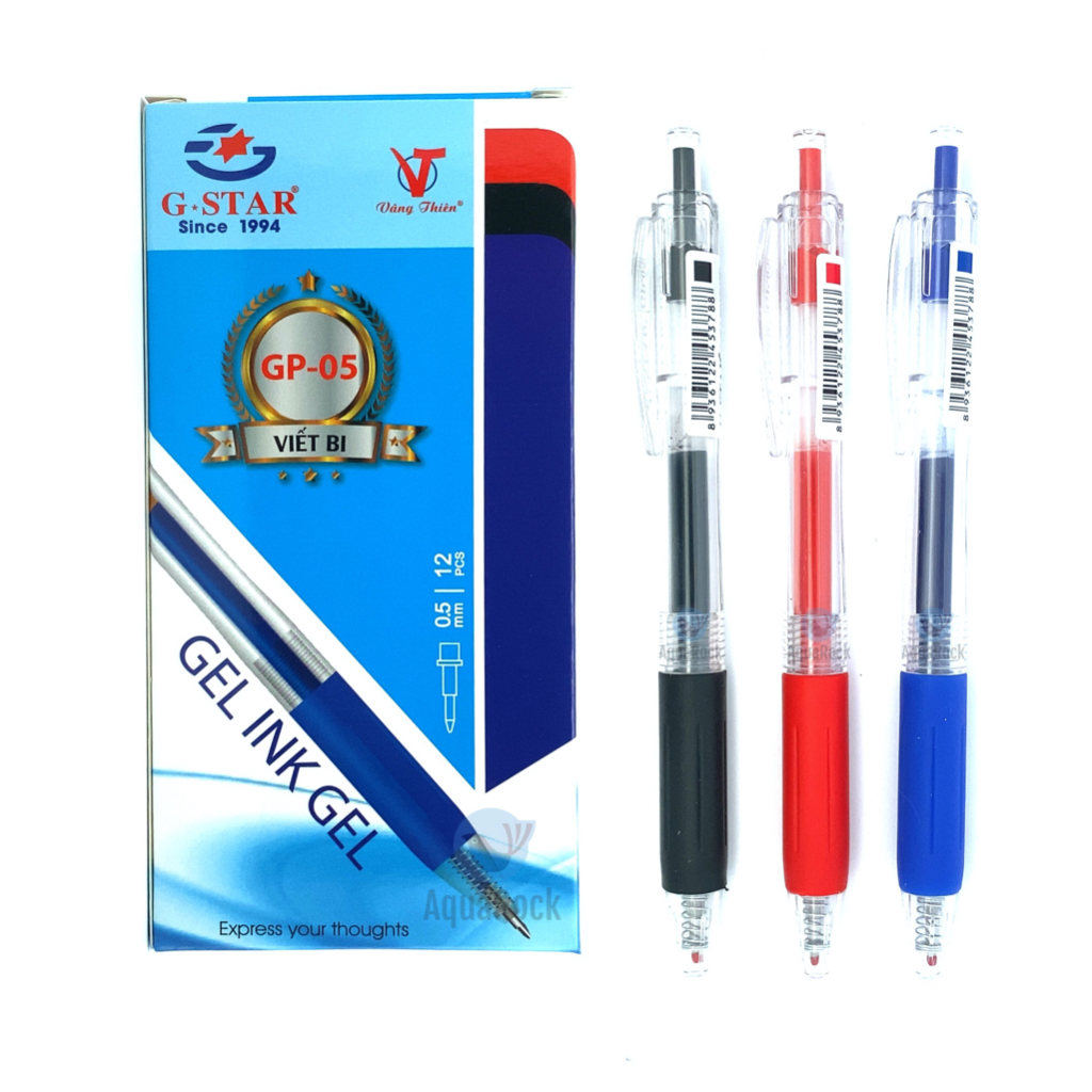 Hộp 12 cây bút viết bi bấm Gstar GP-05 / GP05 dạng gel 0.5mm | Shopee Việt Nam