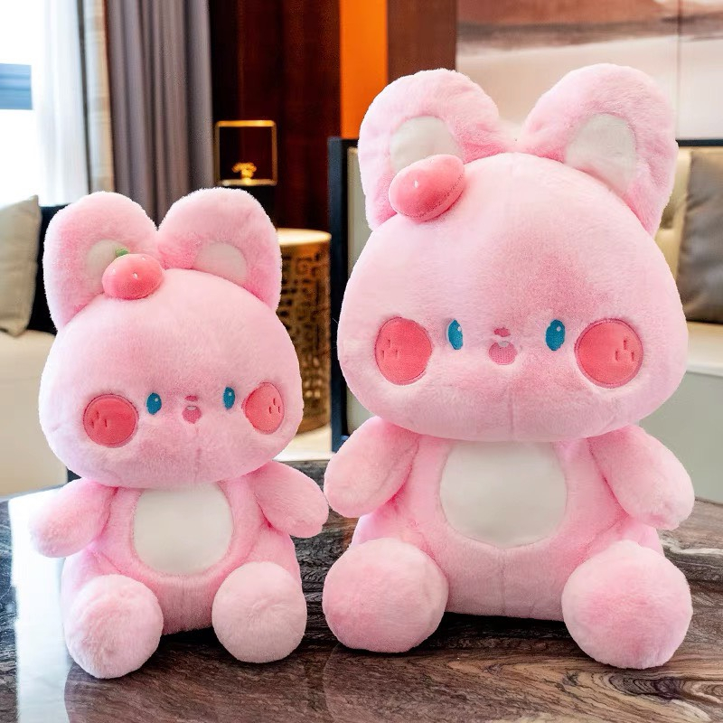 Gấu Bông Thỏ Má Hồng Tai Dâu - Thú Nhồi Hình Con Thỏ Mềm Mịn Dễ Thương ...