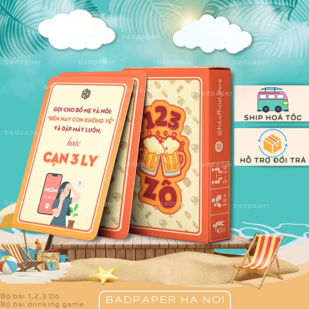 Bộ Bài 123 ZÔ - 48 Lá Drinking Card Game Gắn Kết Tình Bạn Bùng Nổ Cuộc ...
