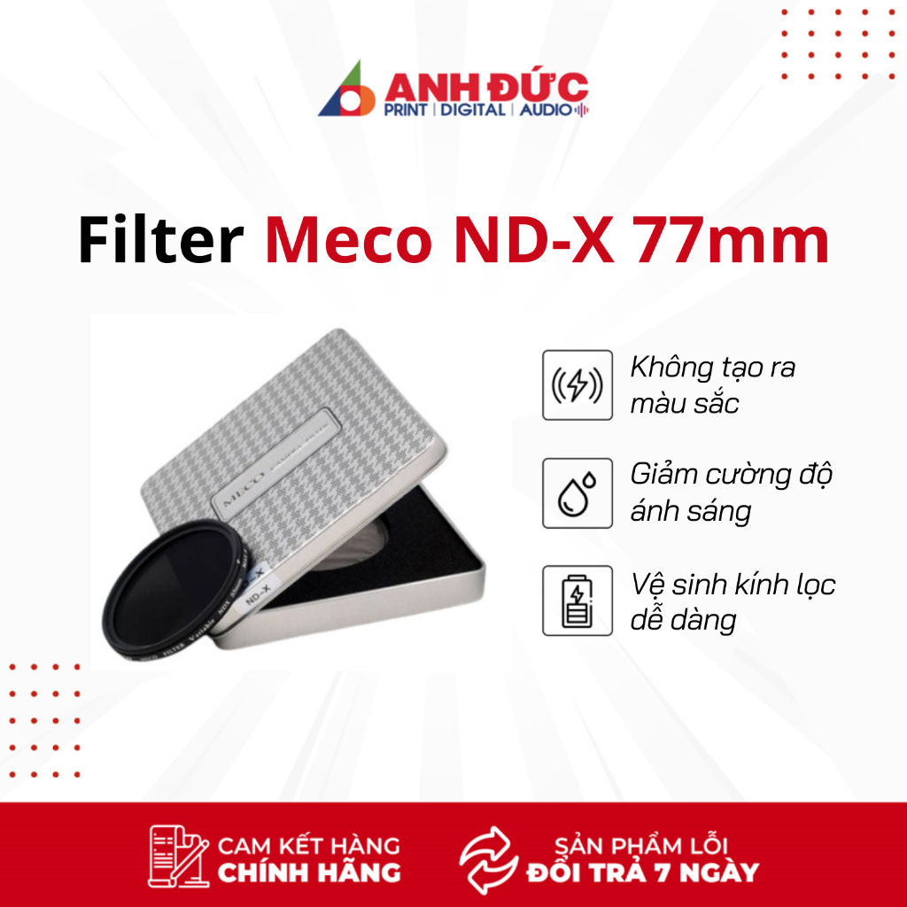 Kính Lọc Ống Kính Filter Meco ND-X 77mm | Shopee Việt Nam