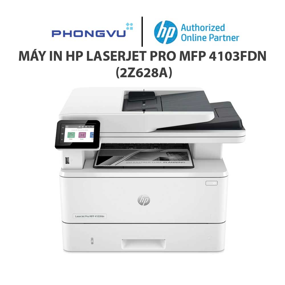 Máy in HP LaserJet Pro MFP 4103fdn (2Z628A) | Shopee Việt Nam