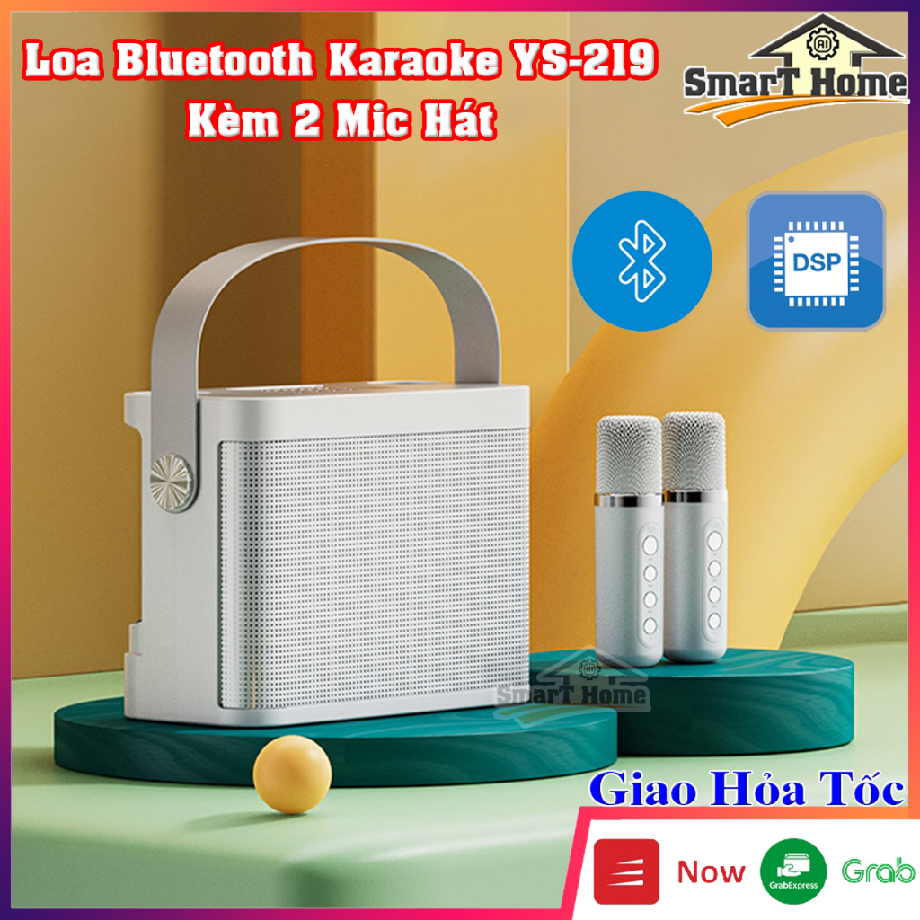 Loa Bluetooth Karaoke Mini YS219 Kèm 2 Mic - Loa Karaoke Mini Micro ...