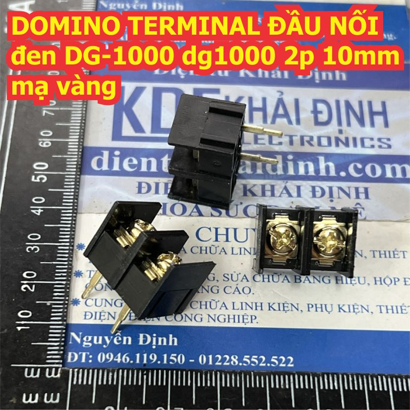 DOMINO, TERMINAL ĐẦU NỐI đen DG-1000 dg1000 2P 3P 4P 2 chân cách nhau 10mm, mạ vàng kde0462 ...
