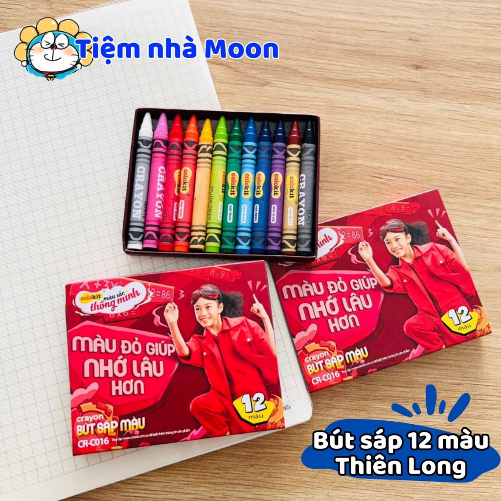 Bút Sáp màu Thiên Long CR-C016- 12 màu | Shopee Việt Nam