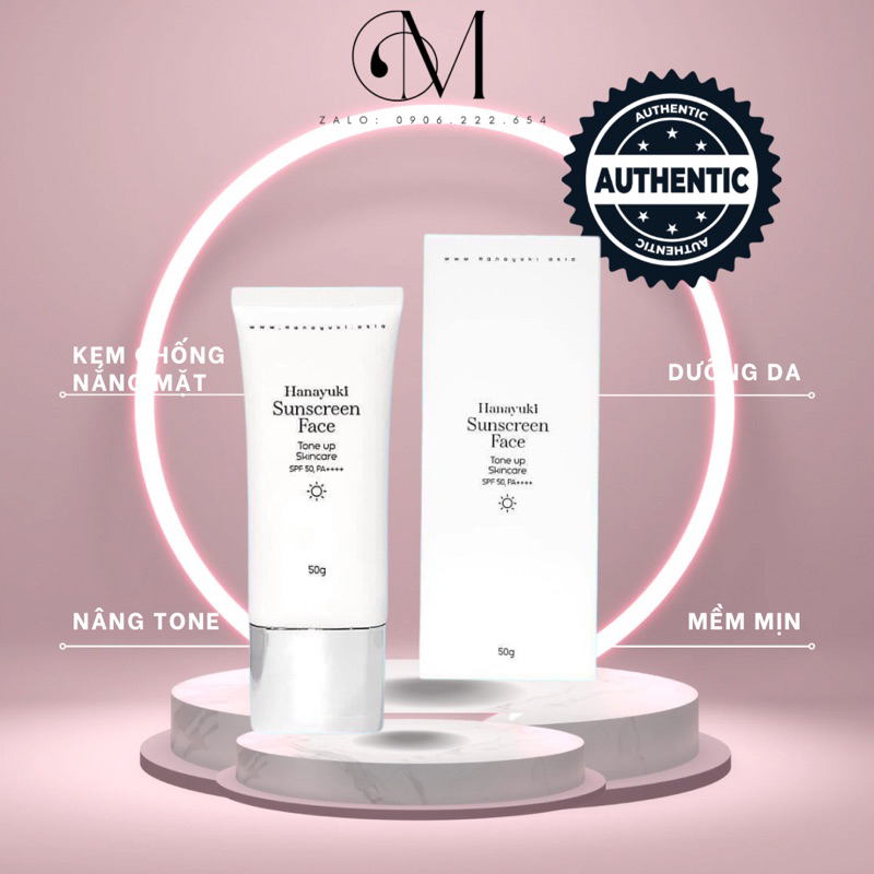 Kem Chống Nắng Nâng Tông Cho Mặt Hanayuki Sunscreen Face 50gr | Shopee ...