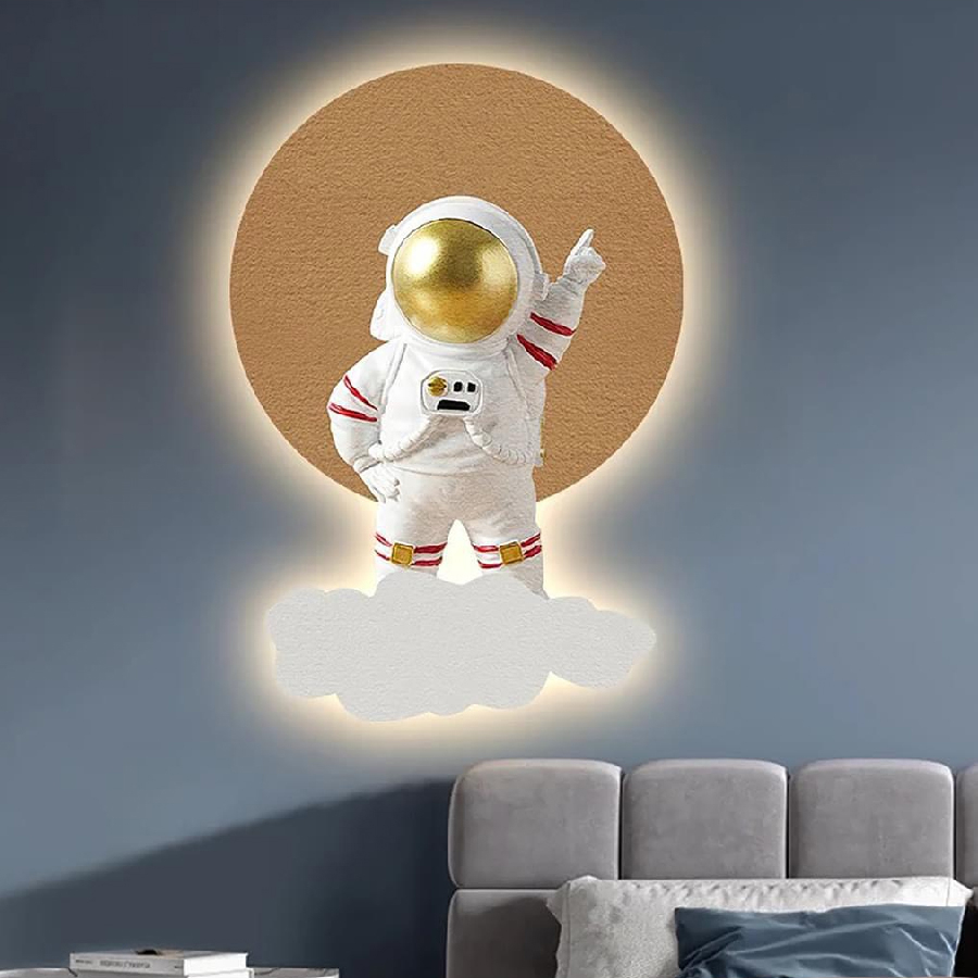 Tranh 3D Cắt LED Phi Hành Gia Treo Tường Tráng Gương Trang Trí Phòng ...